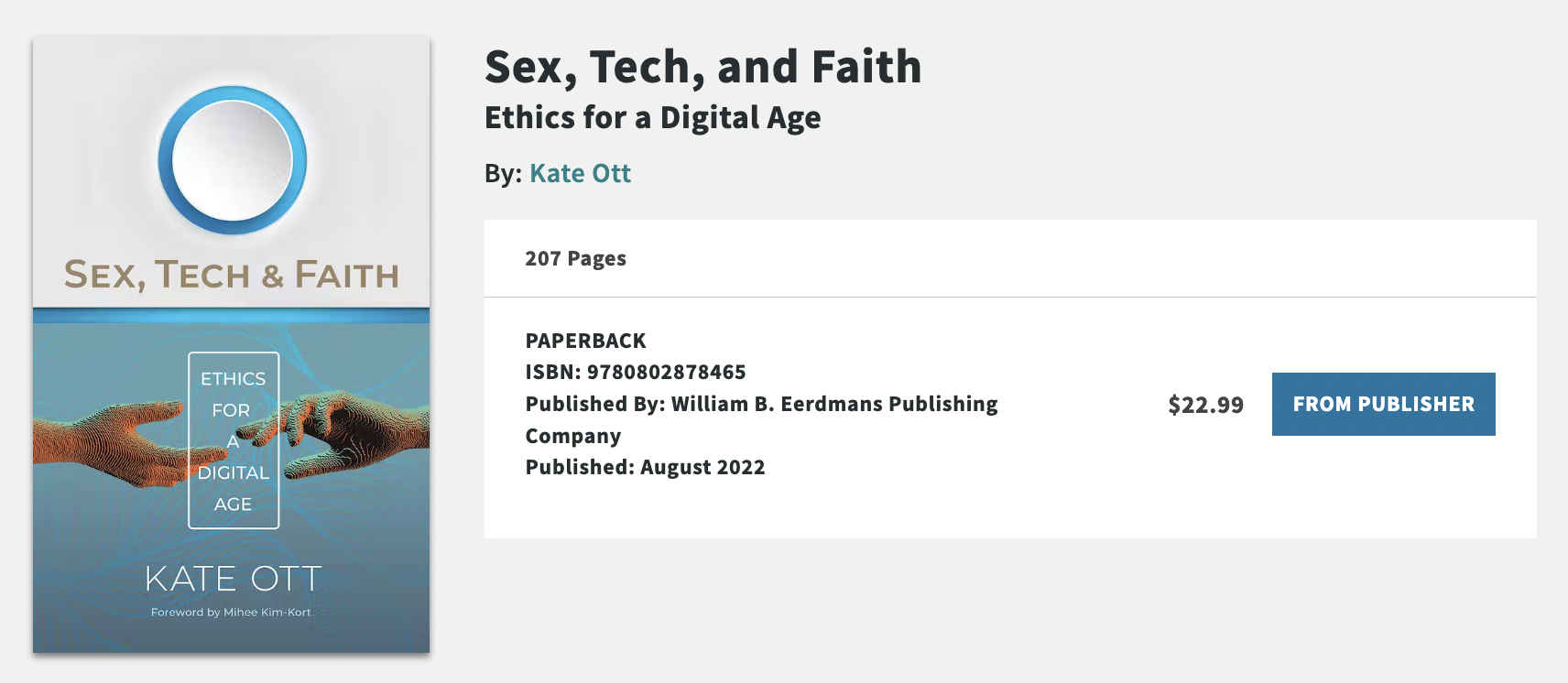 Sex, Tech, and Faith: Sexual Ethics for a Digital Age (Review) - Rick Pidcock